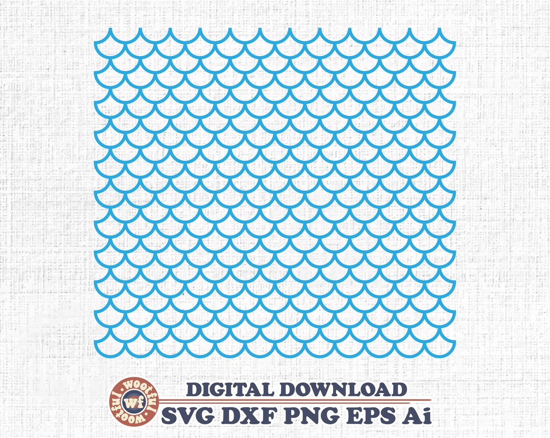 Mermaid Scales Outline Svg, Mermaid Svg, Mermaid Pattern Svg, Nautical ...
