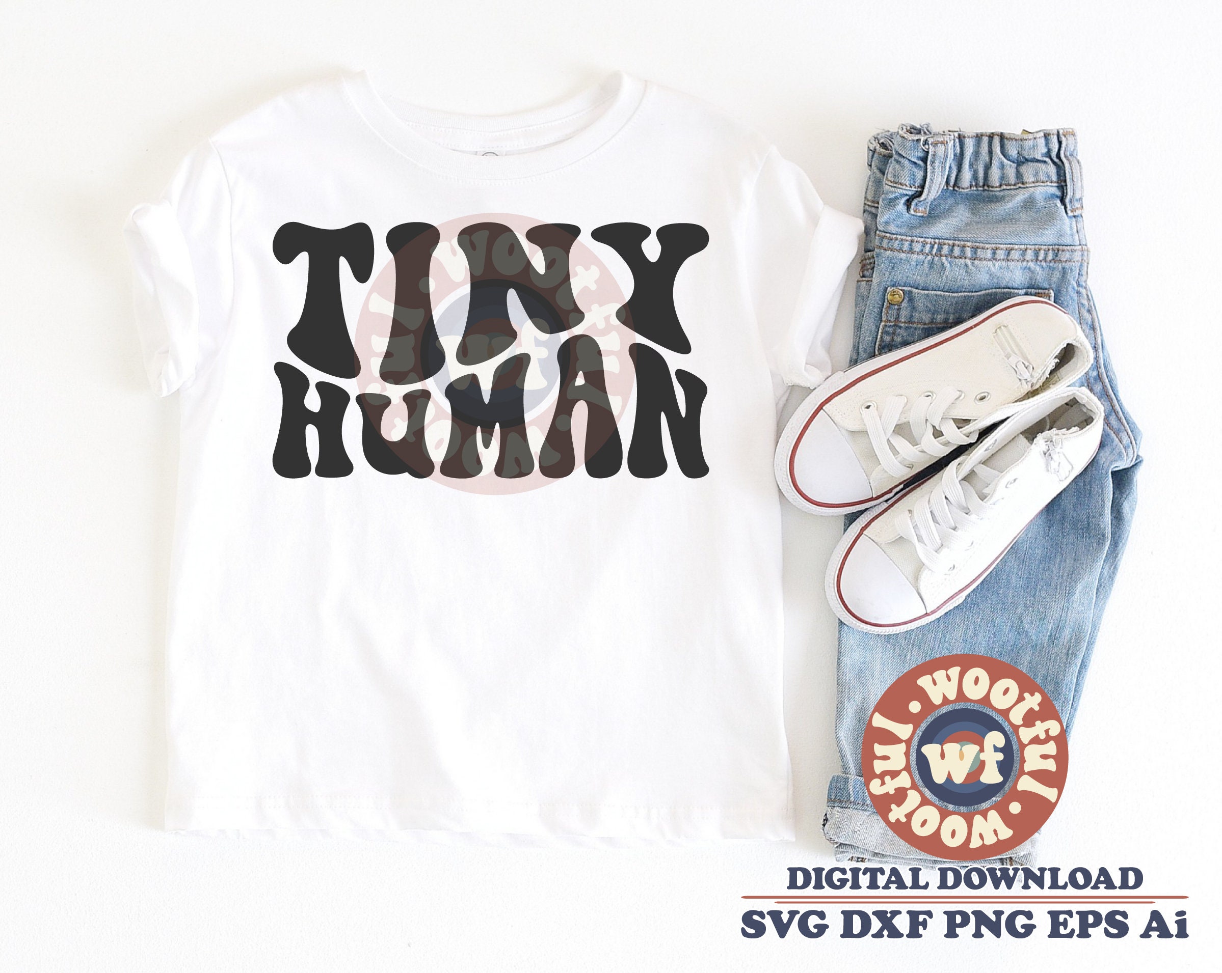 Tiny Human Svg Wavy Stacked Svg Kids Svg Kid Quote Kid | Etsy