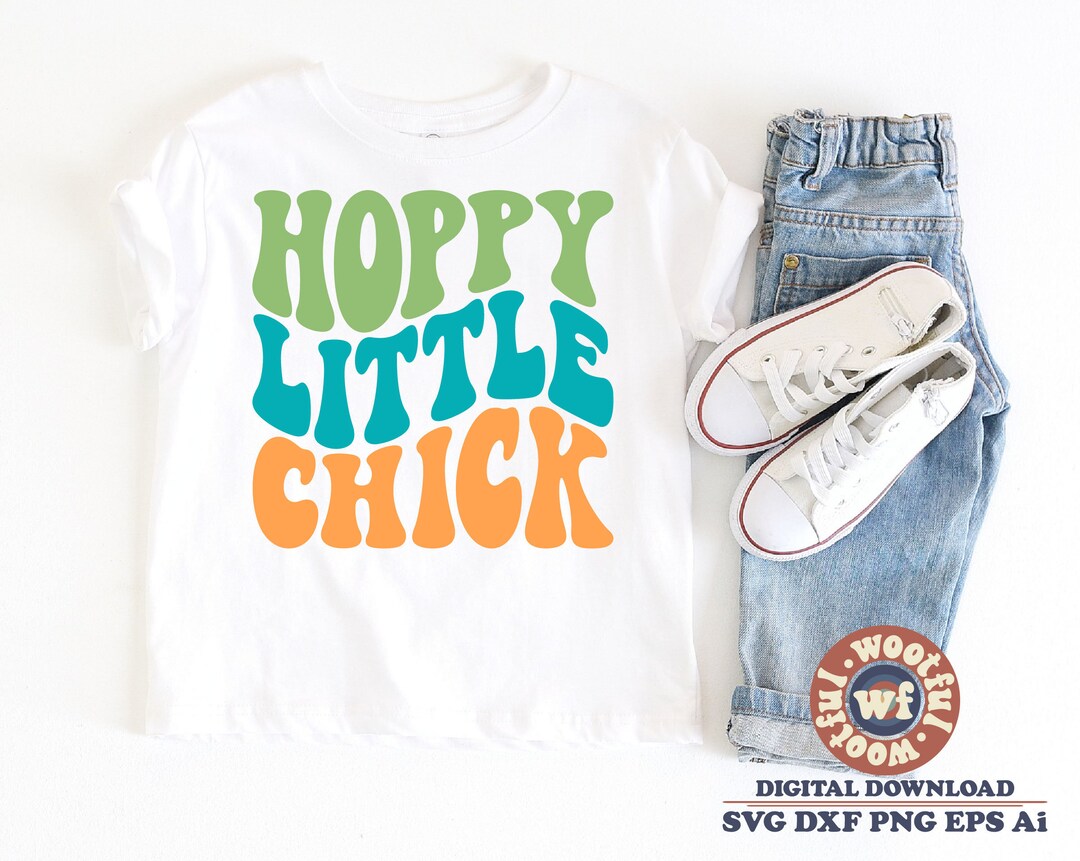 Hoppy Little Chick Svg, Girls Easter Svg, Easter Svg, Spring Svg, Kids ...