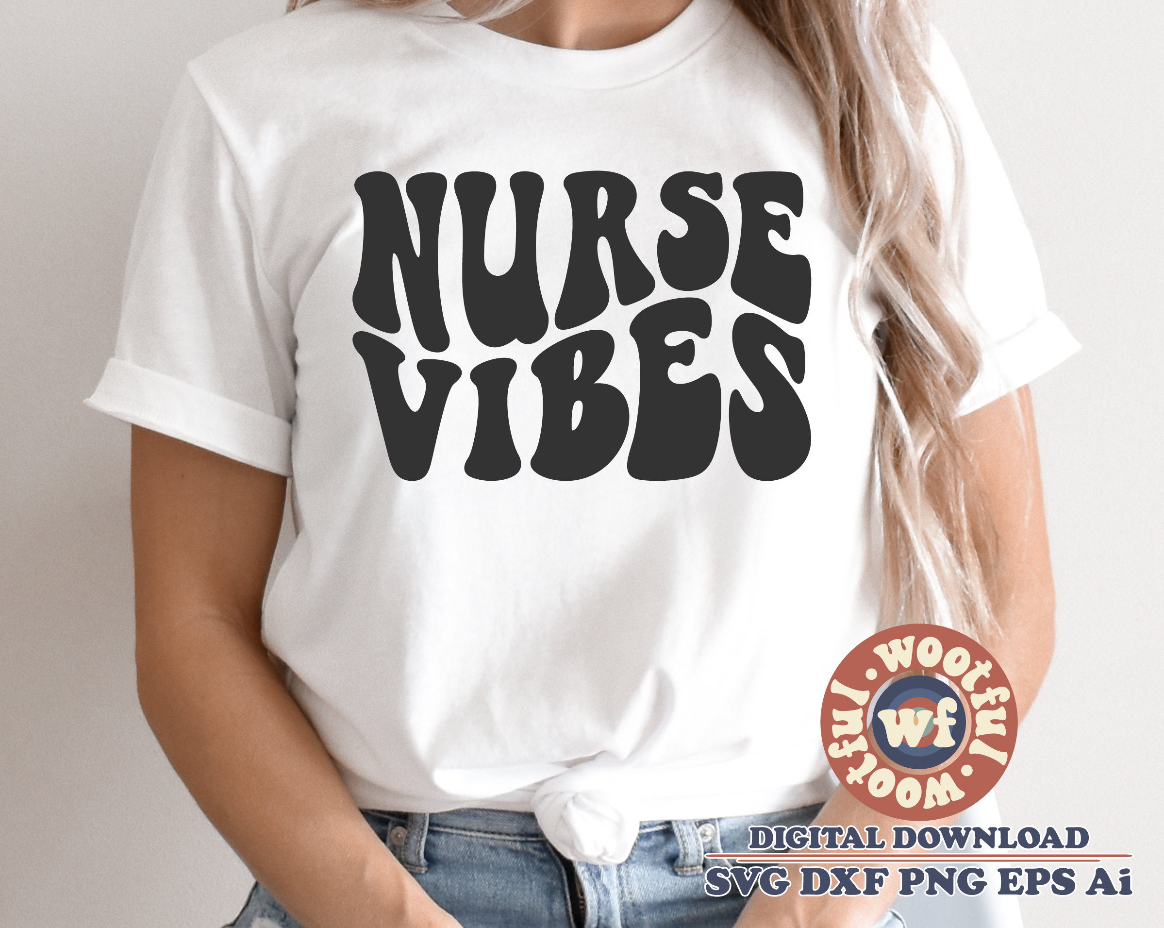 Nurse Vibes Svg Nurse Svg Nursing Svg Nurse Life Svg Wavy | Etsy