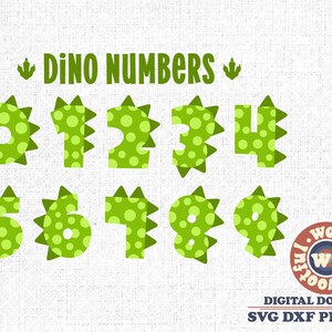 Dinosaur Numbers Svg, Dino Birthday Numbers Svg, Jurassic Svg, Spots ...