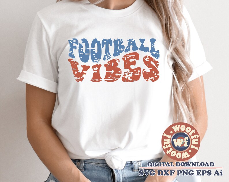 Football Vibes svg Grunge svg Football Fan svg Football Mom | Etsy