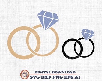 Wedding Rings Dxf - Etsy
