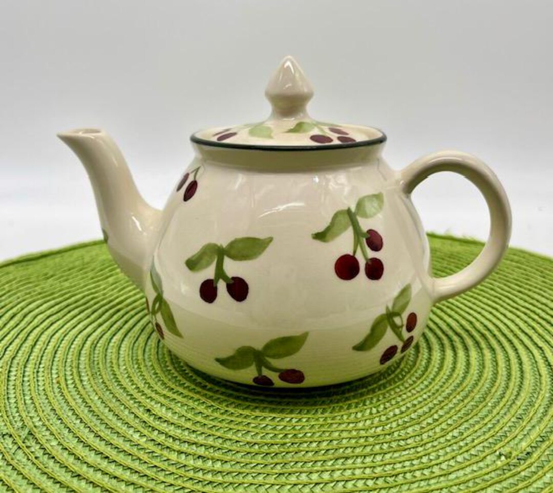 Vintage Individual Laura Ashley "berries" Hand Painted Cherry Motif ...