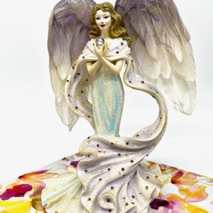 Angels of Healing Angel Figurine With Crystal and Real Feathers Number ...