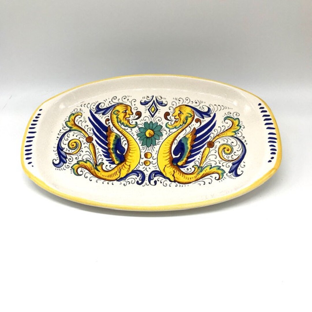 Hand Painted Italian Vintage Ceramic Appetizer Plate - Etsy