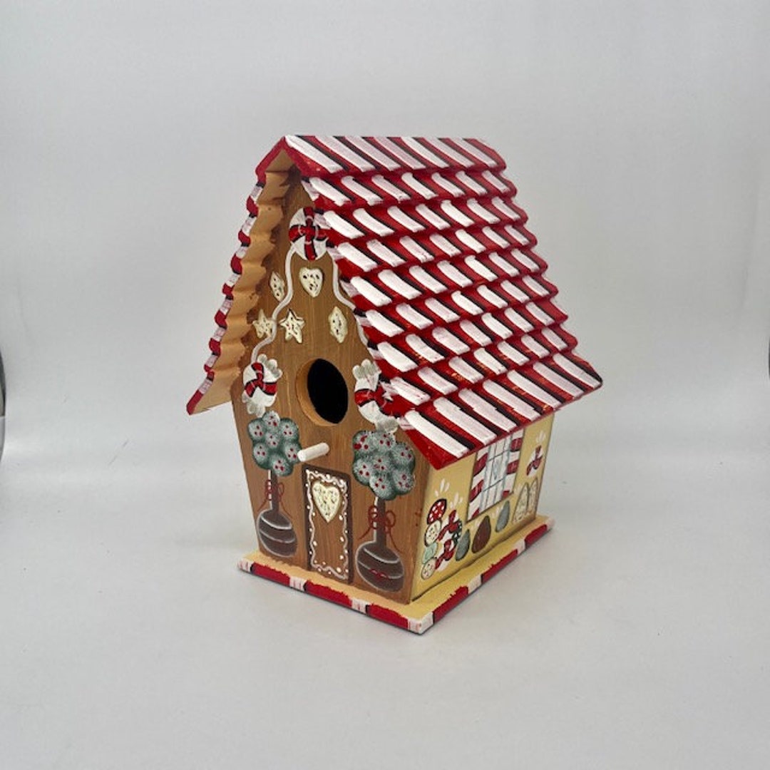 Whimsical Hand Painted Candy Themed Wooden Birdhouse - Etsy