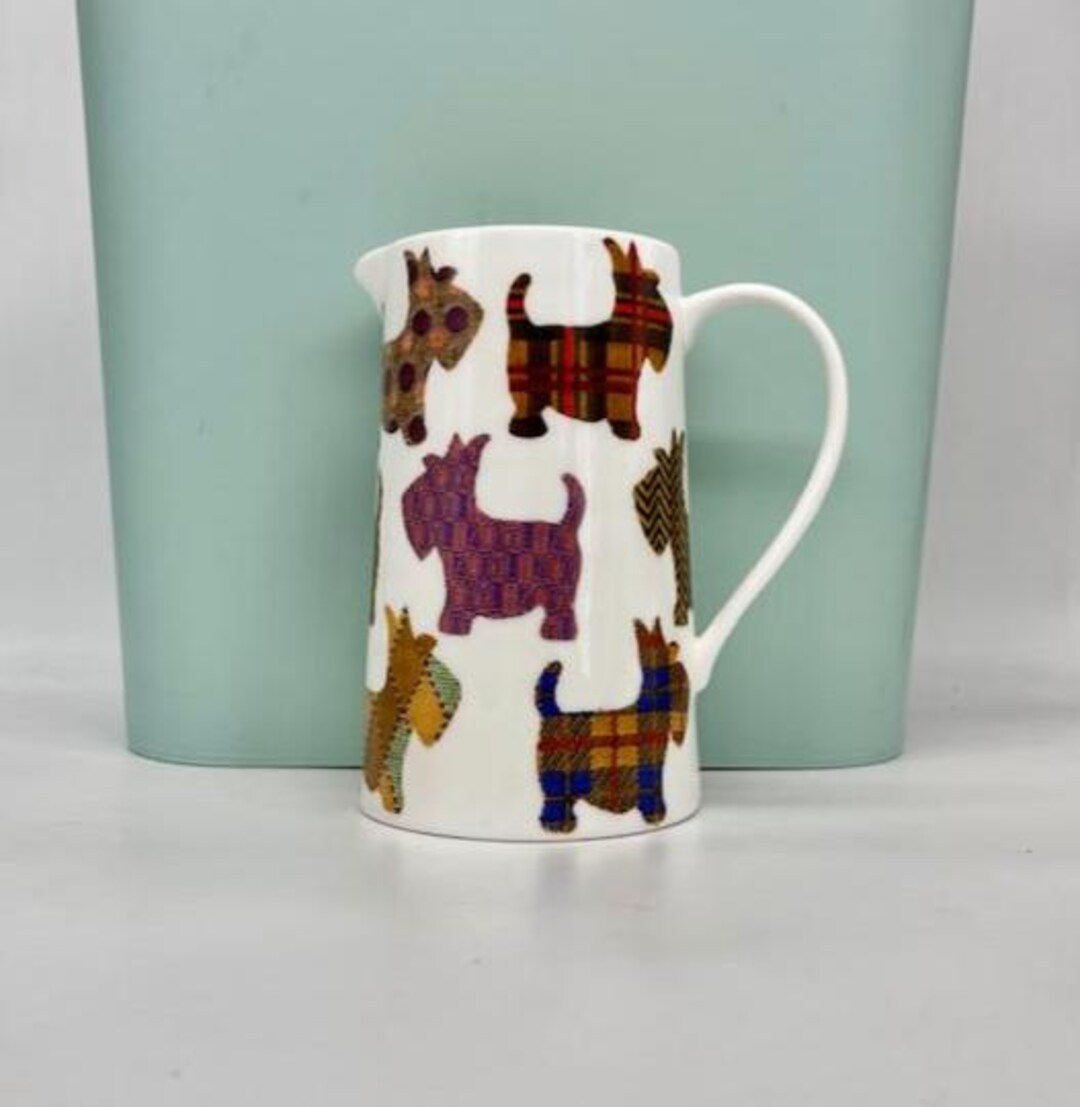 ECP Design Scottish Terrier Scottie Dog Plaid Pitcher by Liz Cox ...