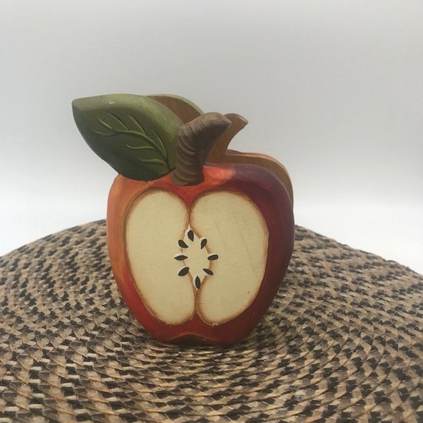 Hand Painted Wooden Apples - Etsy