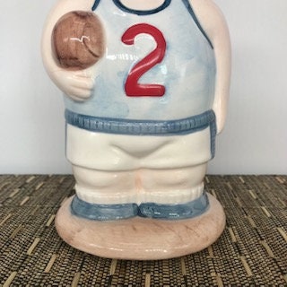 Vintage Basketball Player Ceramic Bank - 1990's - Etsy