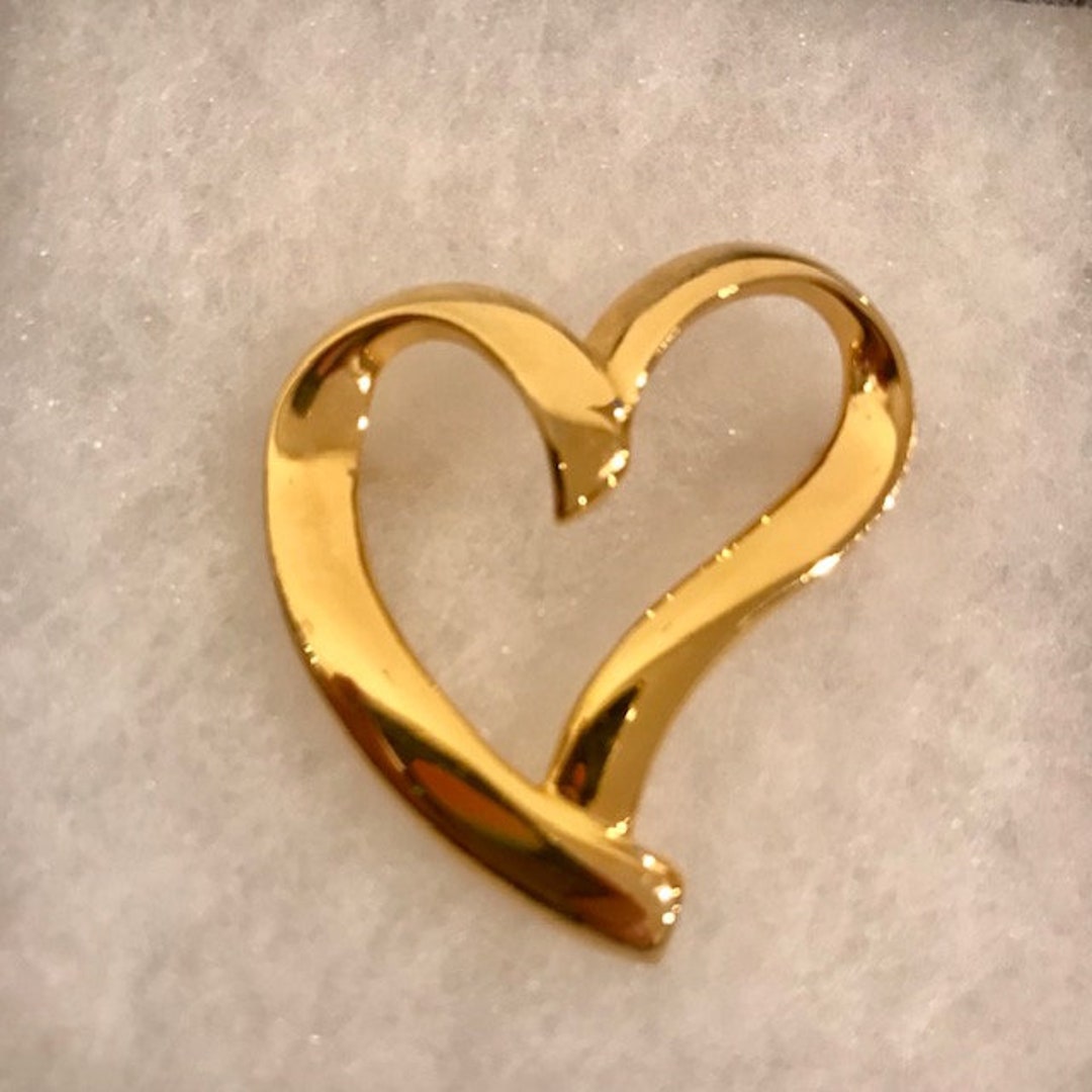 Beautifully Elegant Trifari Gold Heart Brooch Pin - Etsy