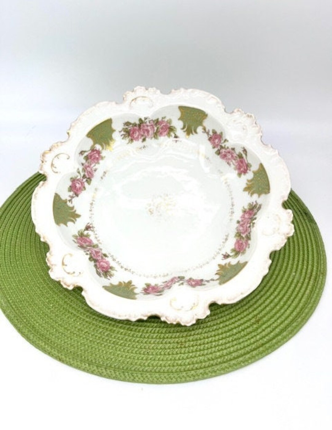 Incredibly Gorgeous GOA French Gold Trimmed Scalloped Serving Bowl - Etsy