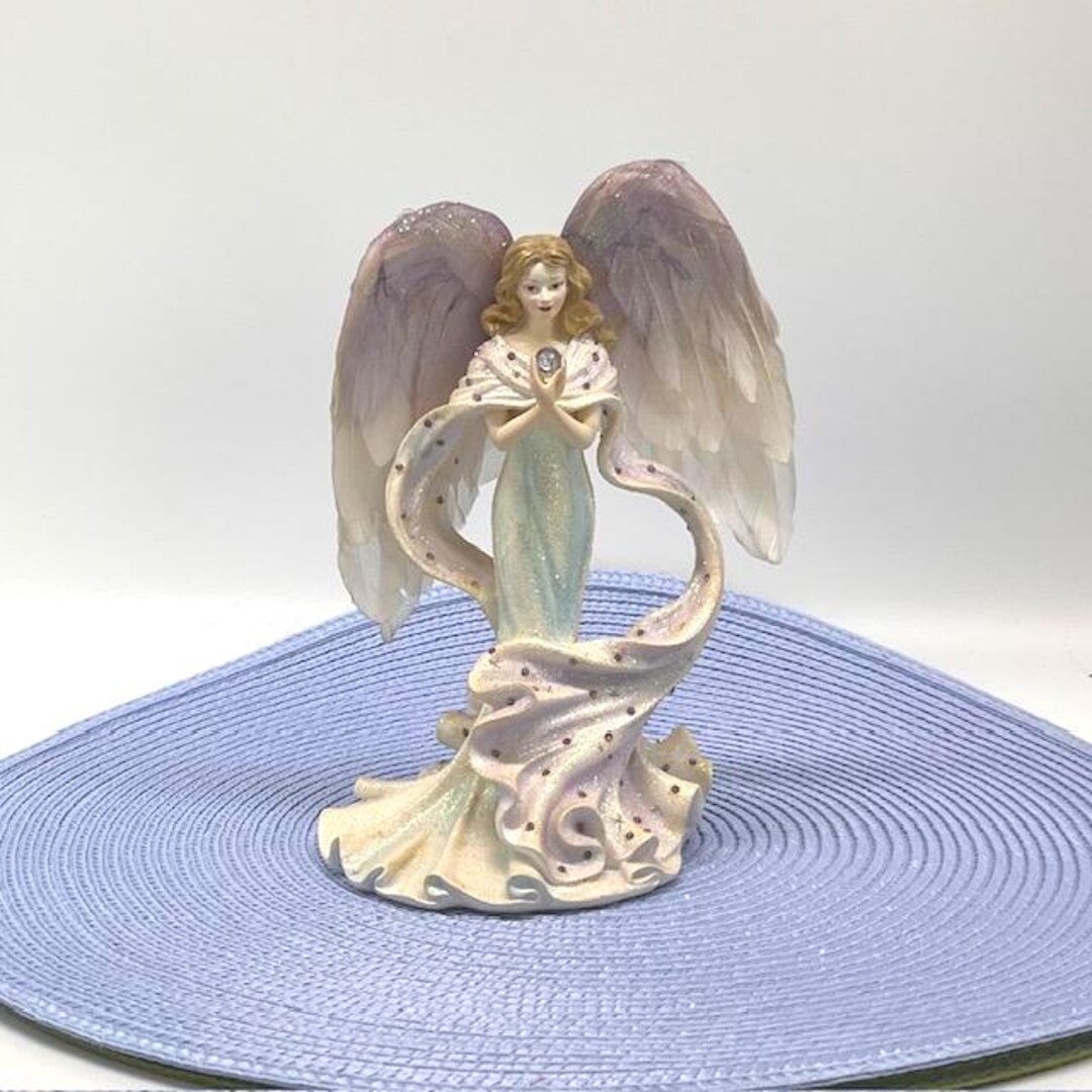 Angels of Healing Angel Figurine With Crystal and Real Feathers Number ...