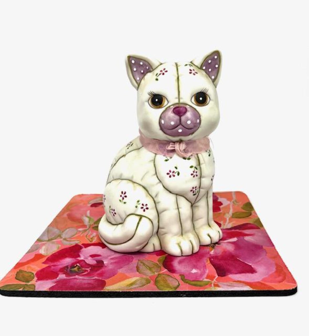 Vintage Geo Z. Lefton Ceramic Quilted Patchwork Cat Figurine - Etsy