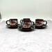 Pierre Cardin Grand Prix 4 Piece Ceramic Espresso Cup and Saucer Set ...