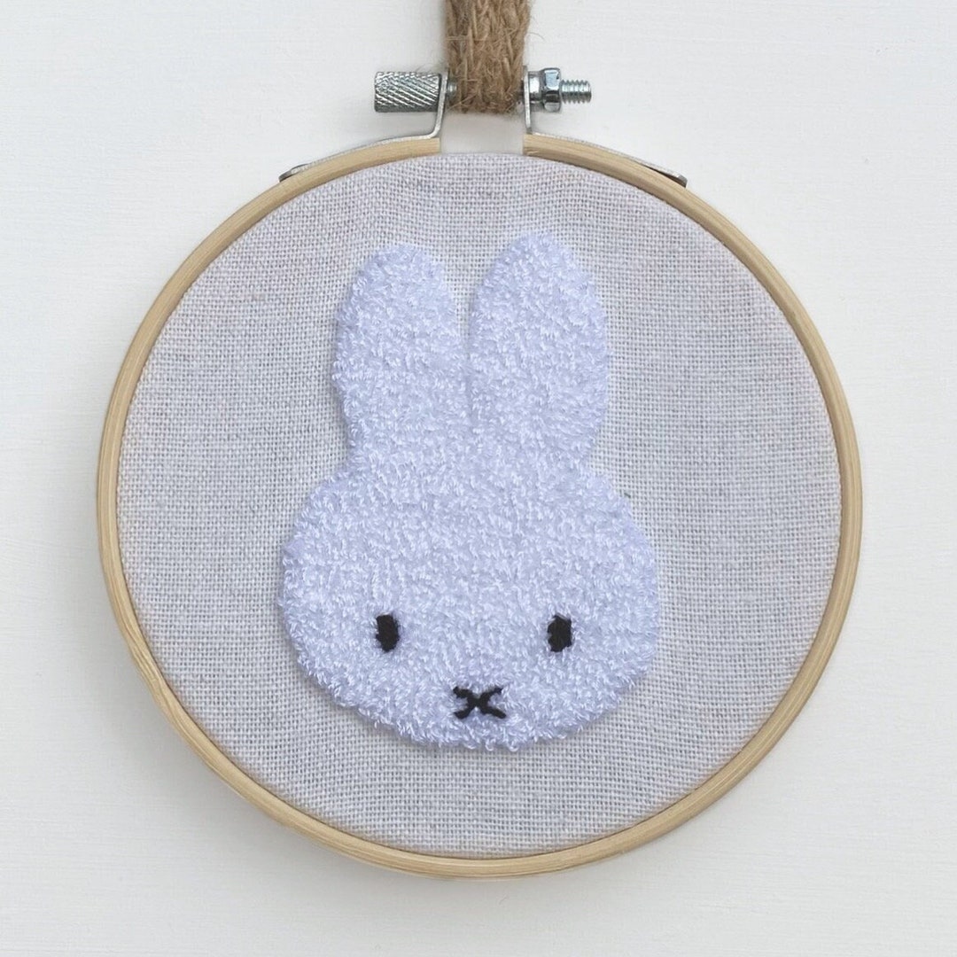 Fluffy Punch-needle Miffy Embroidery Hoop - Etsy