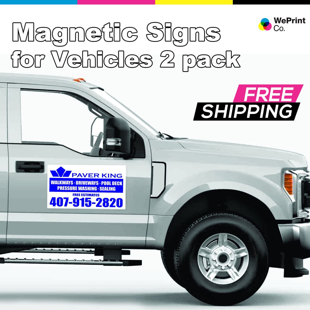 Personalized Magnetic Signs for Vehicles 2 Pack Car Magnet Signs With ...