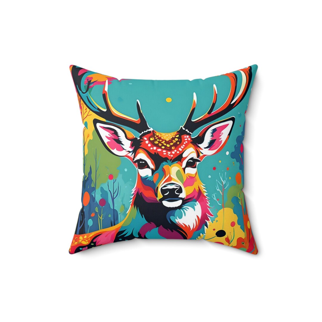 16x16 Deer Throw Pillow - Etsy