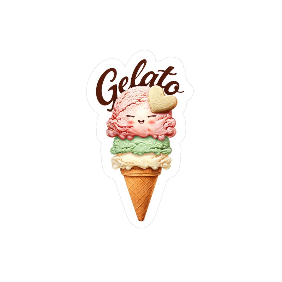 Cute Gelato Sticker - Etsy