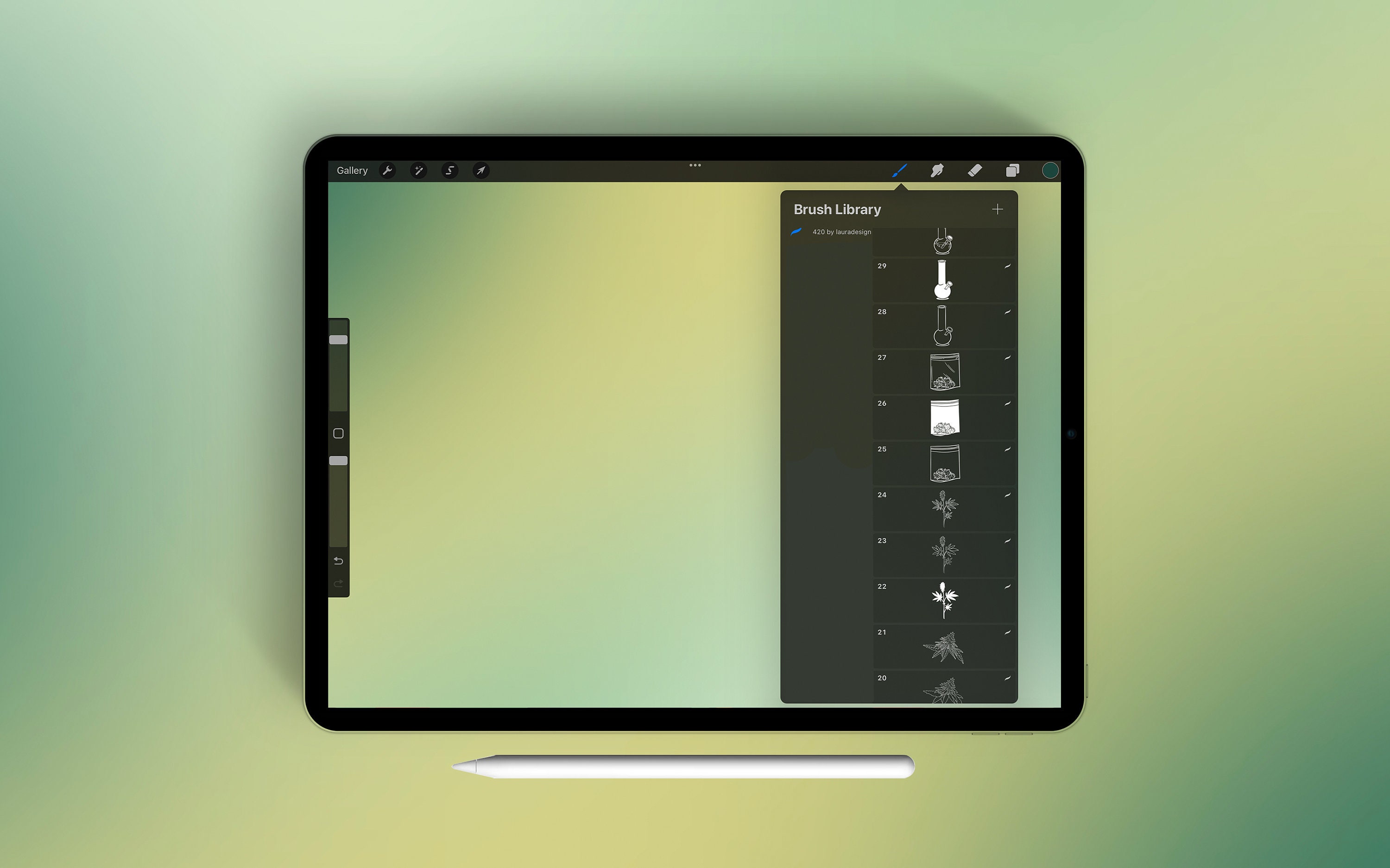 50+ Procreate Cannabis Stamp Brushes: Weed Stamps 420 Brush Pack ...