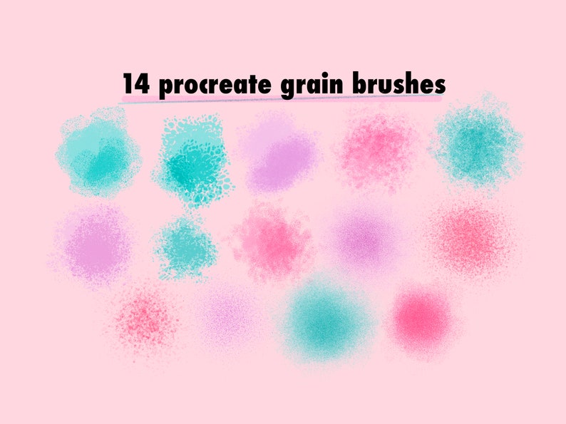 40 Procreate Riso Brushes Illustration, Paper & Grain Brush Set ...