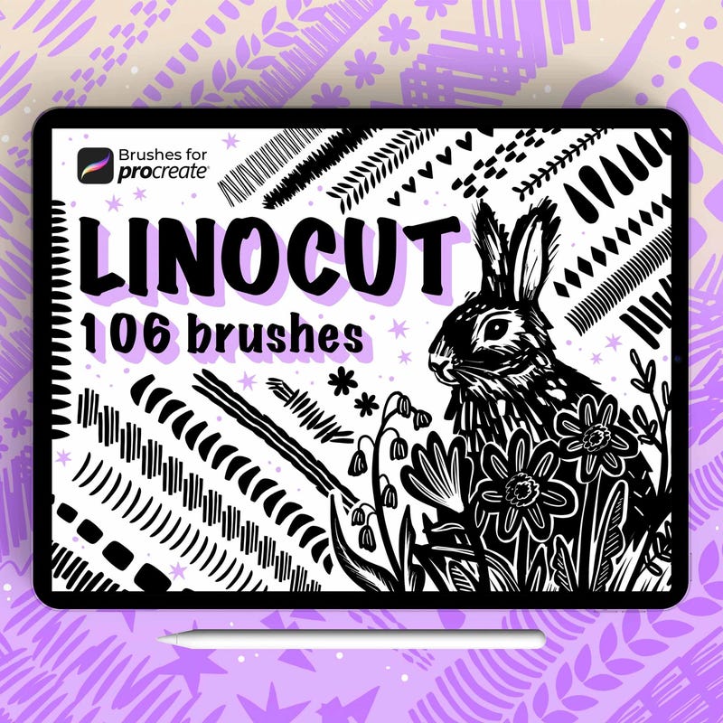 Linocut Valentine Print - Etsy UK