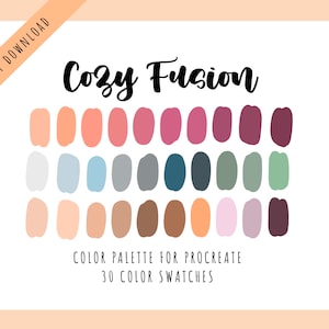 Cozy Fusion Procreate Color Swatches: Autumn Palette (digital Download ...