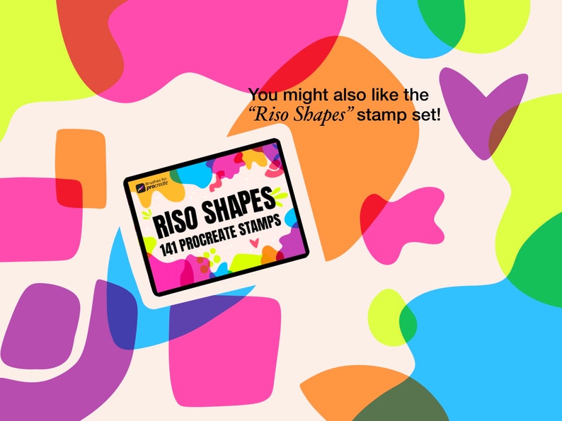 40 Procreate Riso Brushes Illustration, Paper & Grain Brush Set ...