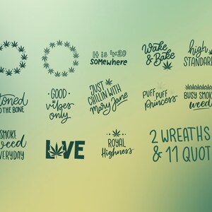 50+ Procreate Cannabis Stamp Brushes: Weed Stamps 420 Brush Pack ...