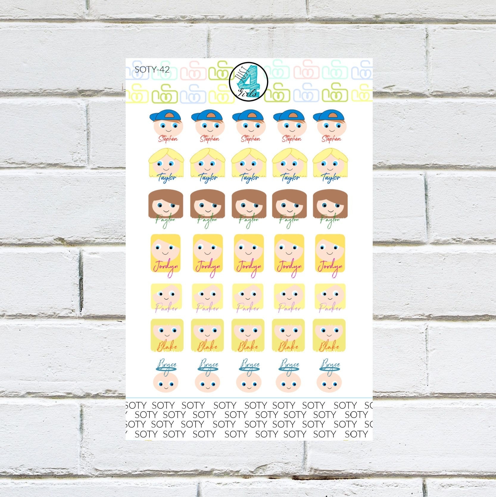 SOTY-42 | SOTY Family Character Stickers - Etsy Canada