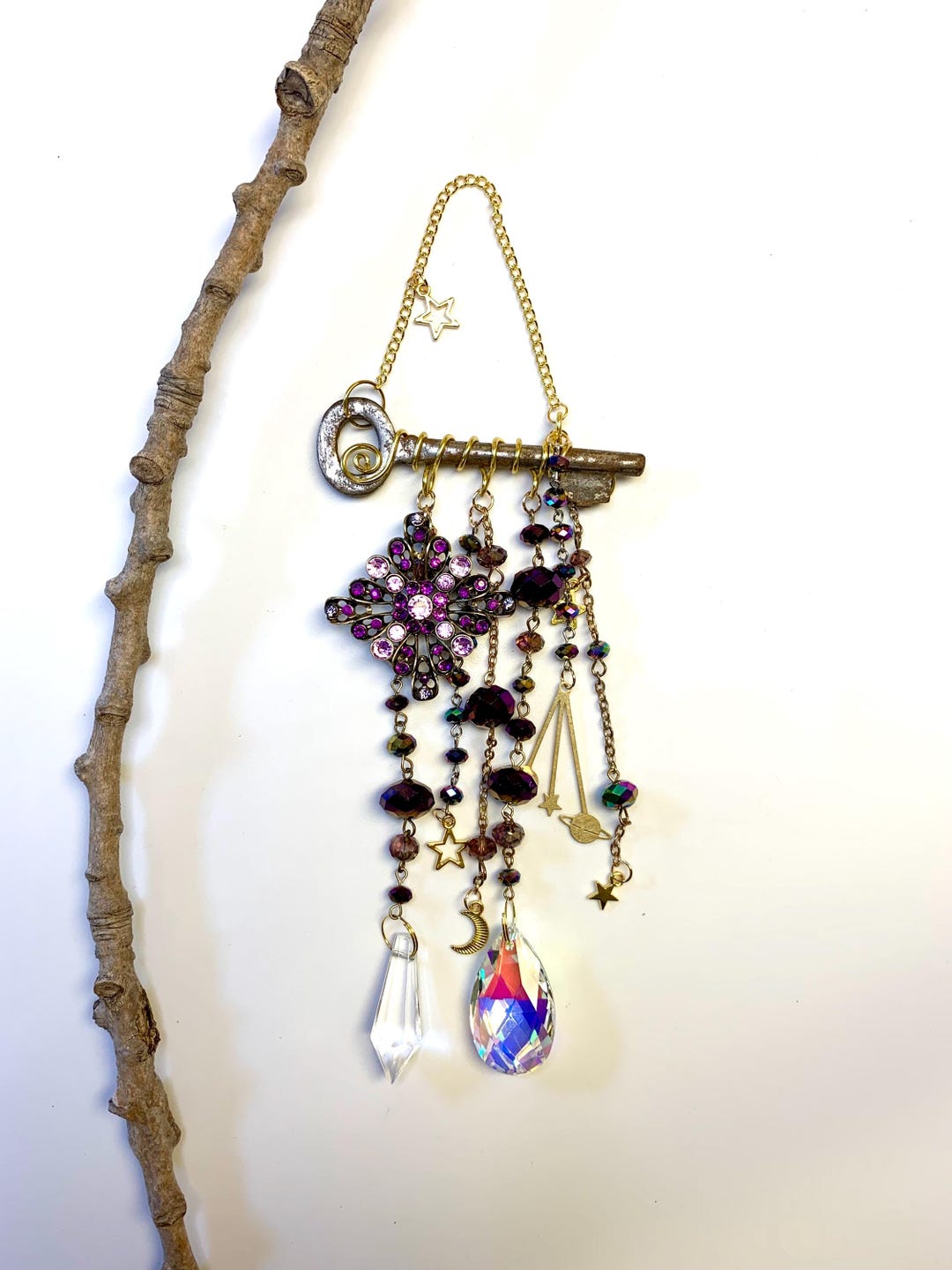 Suncatcher: Fae Royalty - Witch Wiccan Decor, Purple Sun Catcher ...
