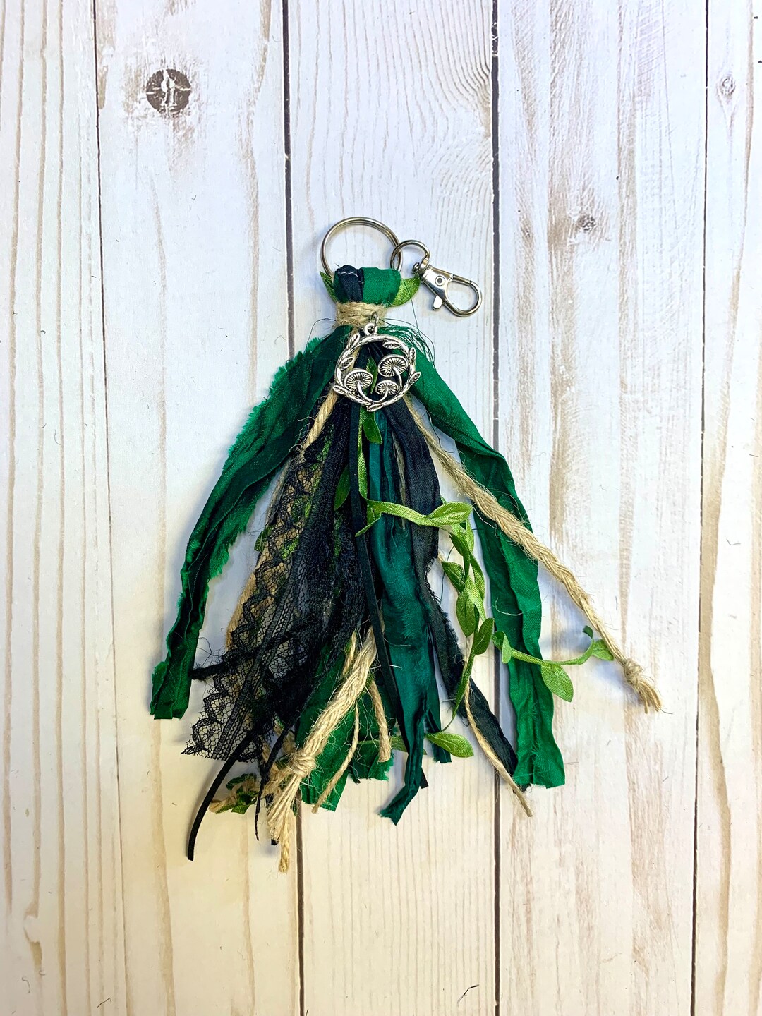 Purse Tassel Clip - Mushrooms - Spiral Journal Bookmark, Keychain ...