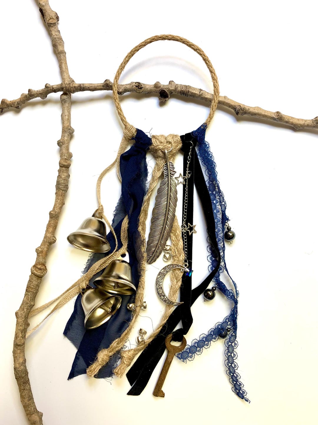 Blessing Bells - Night Flight - Witches Bells for Home, Hanging Bell ...