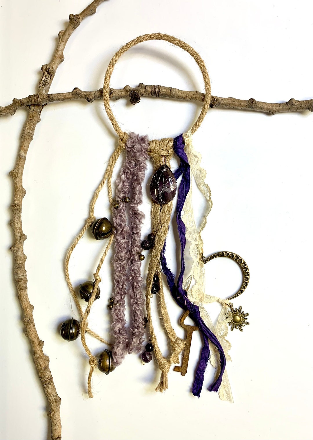 Blessing Bells - Amethyst Tree of Life - Witches Bells for Home ...