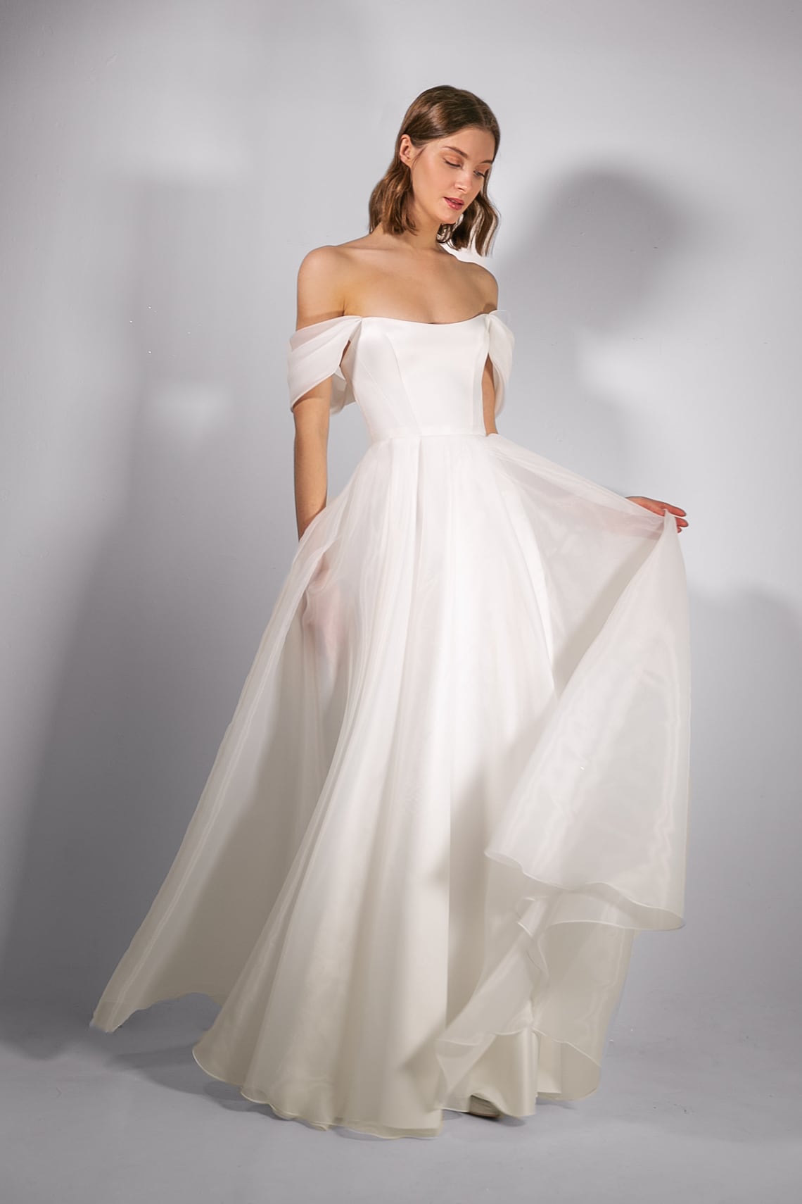 Ball Gown Wedding Dress TIFFANY. Satin Wedding Dress | Etsy