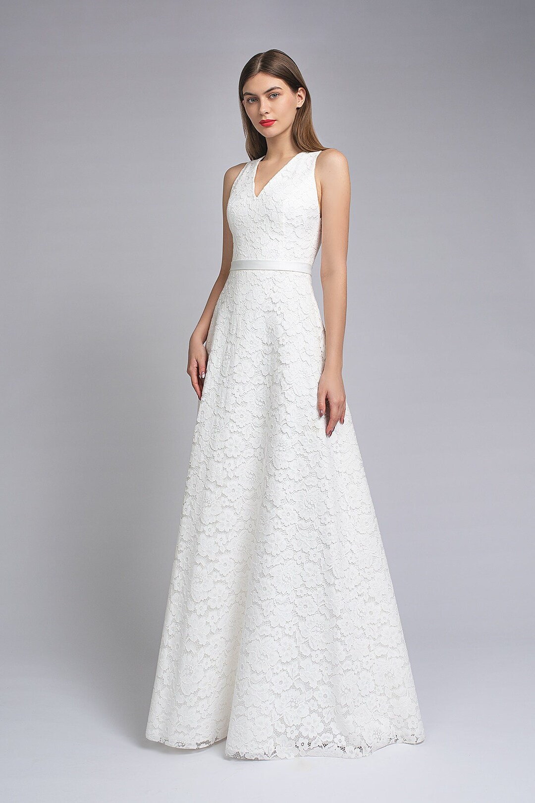 Modest Wedding Dress ORBEY. Lace Wedding Dress Simple Wedding Dress ...