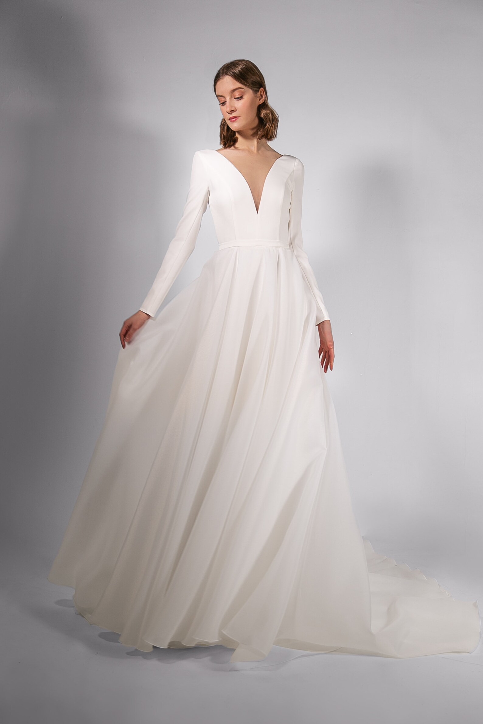 Ball Gown Wedding Dress OLIVIA. Modern Wedding Dress Long | Etsy