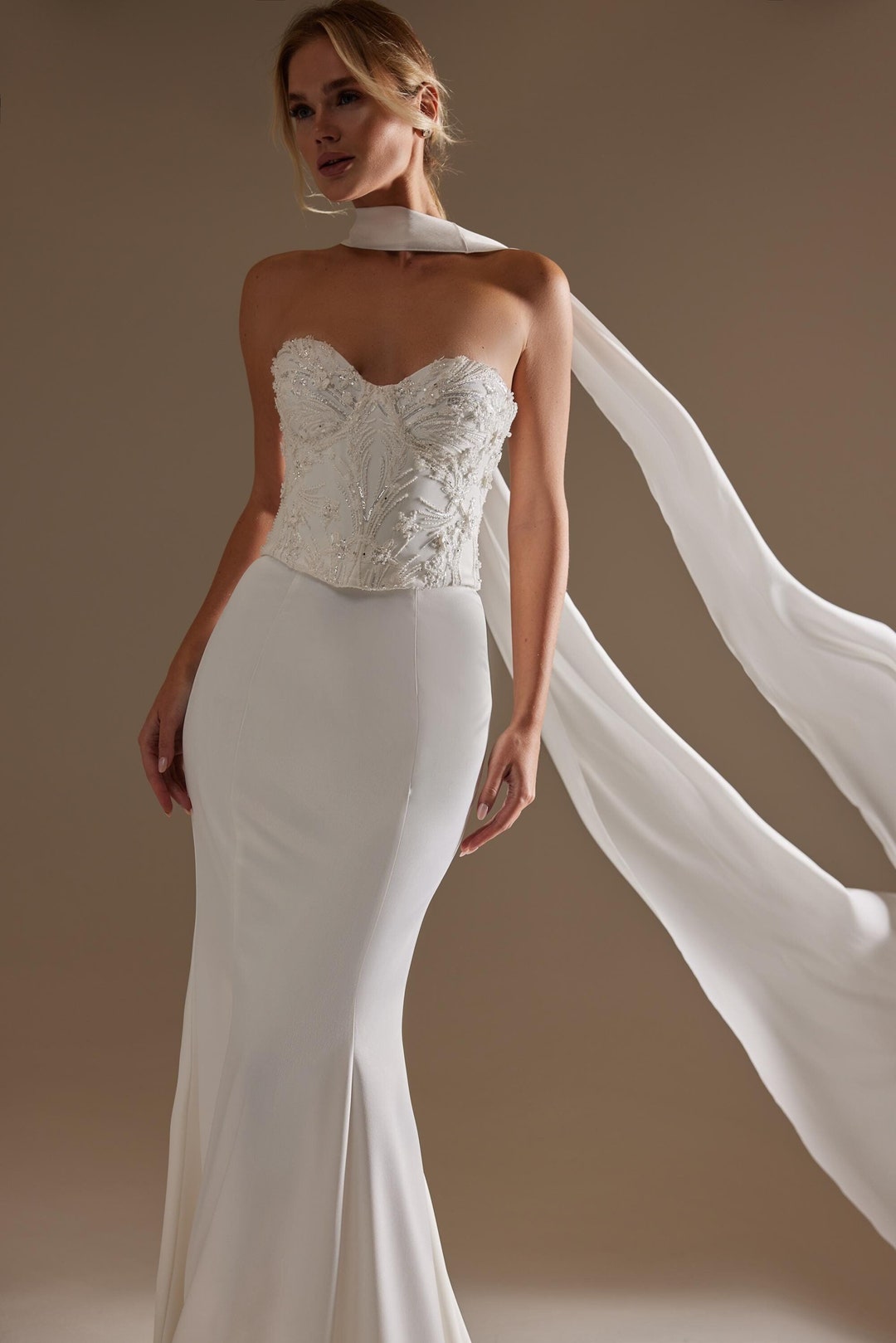 Lace Bridal Corset With Detachable Straps Niam - Etsy