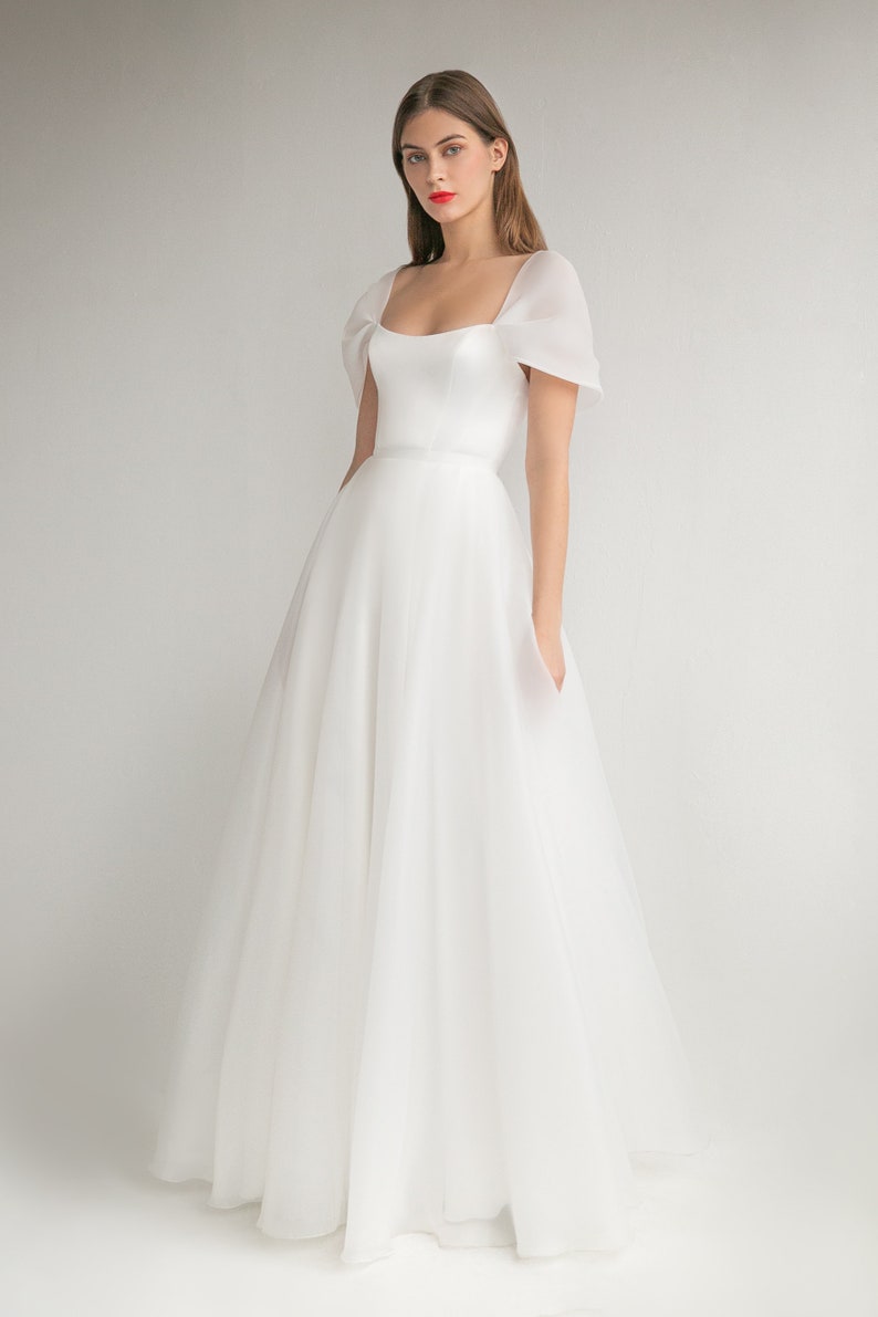 Ball Gown Wedding Dress TIFFANY. Satin Wedding Dress - Etsy