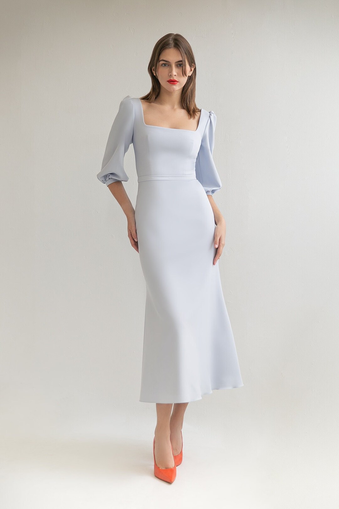 Ready to Ship Dress SIZE US4. Crepe Wedding Dress Civil - Etsy
