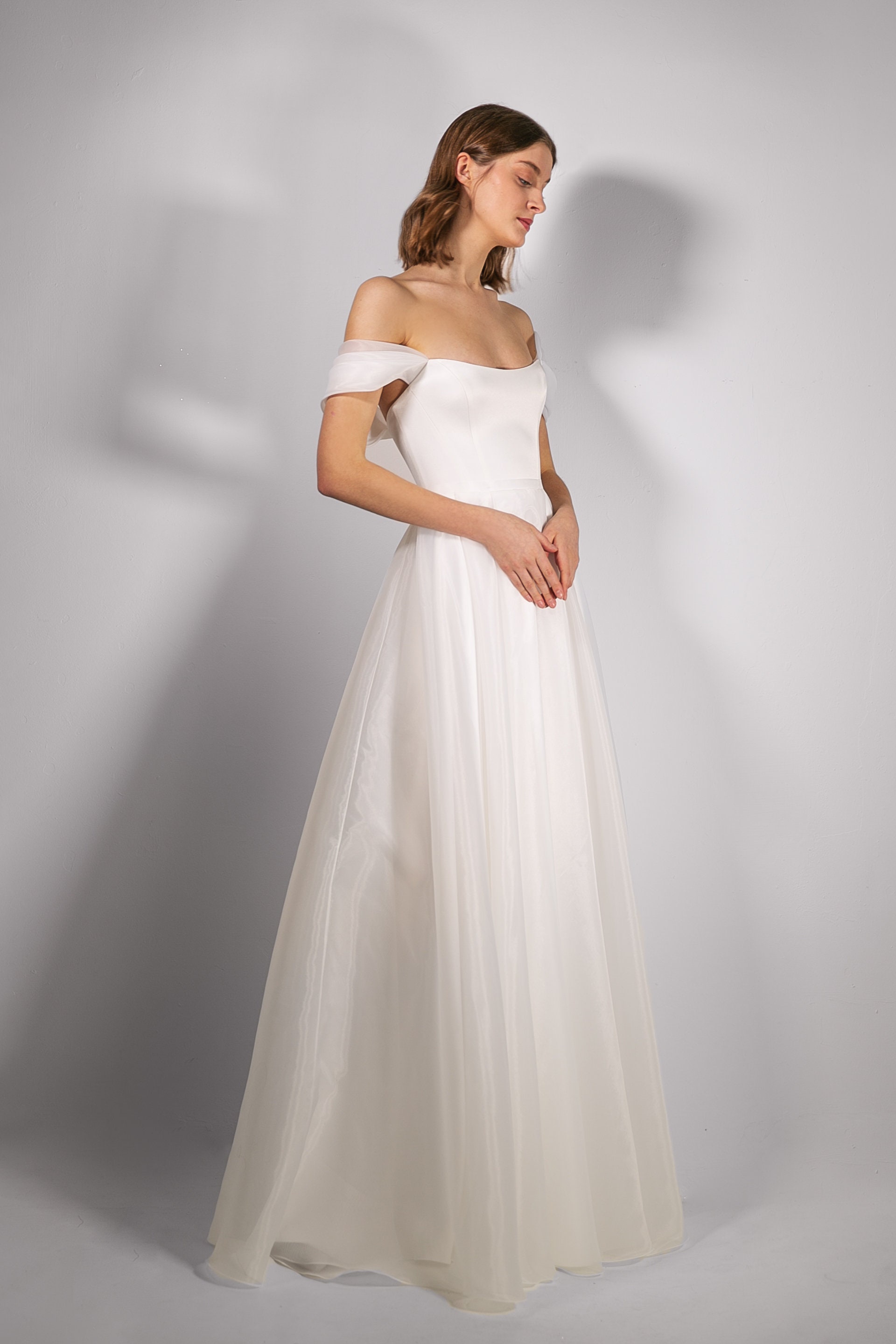 Ball Gown Wedding Dress TIFFANY. Satin Wedding Dress - Etsy