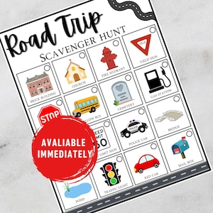 Road Trip Scavenger Hunt | Kids Activity | Games for Kids | Car Games ...