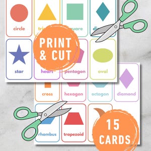 Shape Flash Cards | Learning Shapes | Preschool Worksheets | Learning ...