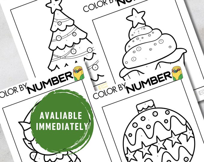 Christmas Tree Color by Number Christmas Activity Sheet Classroom ...