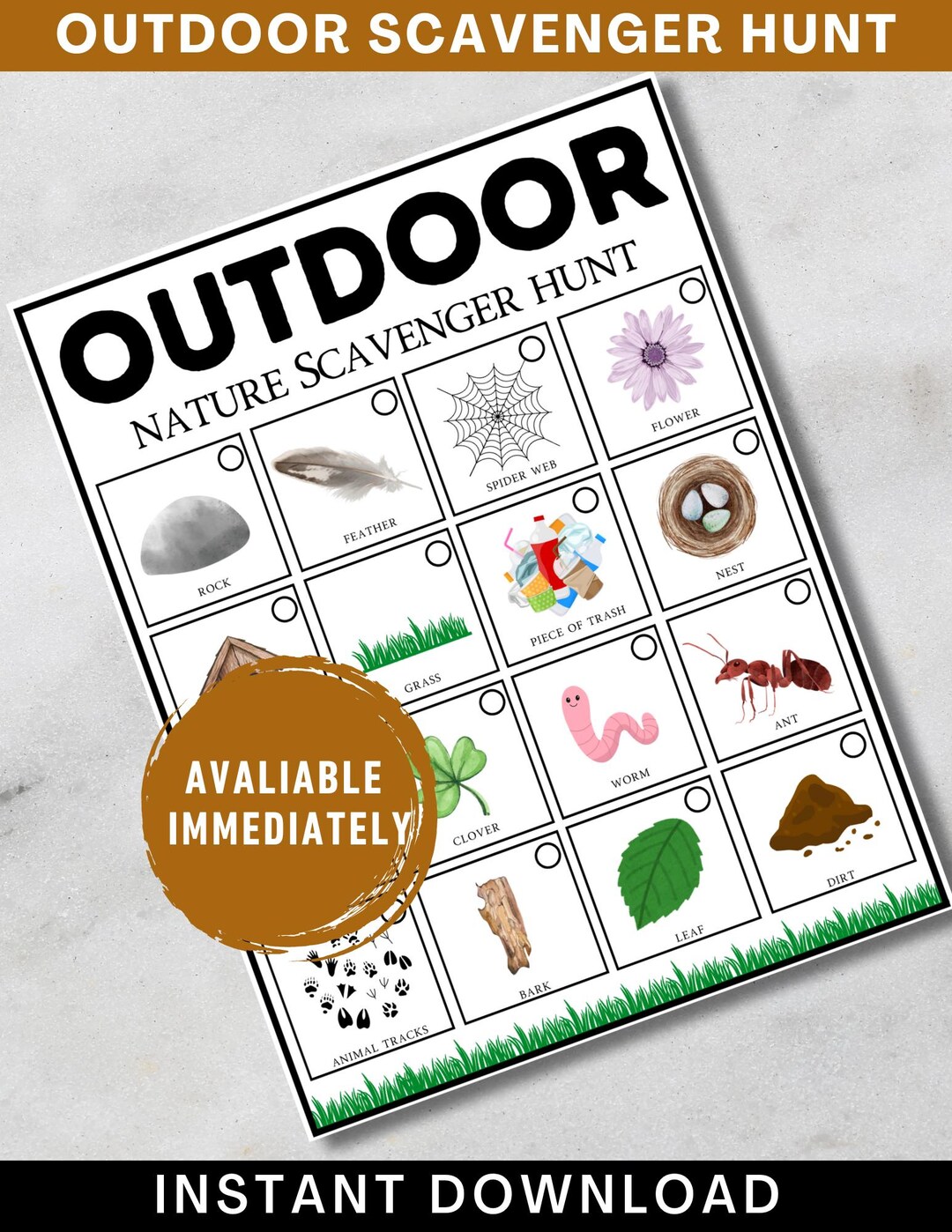 Outdoor Scavenger Hunt | Nature Scavenger Hunt | Activity for Kids ...