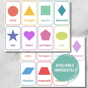 Shape Flash Cards | Learning Shapes | Preschool Worksheets | Learning ...