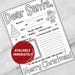 Dear Santa Letter | Christmas Printable | Letter to Santa | Christmas ...