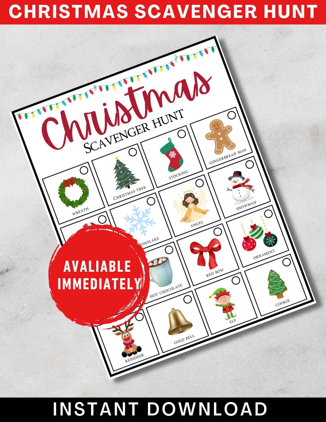 Christmas Scavenger Hunt | Kids Christmas Activity | Christmas ...