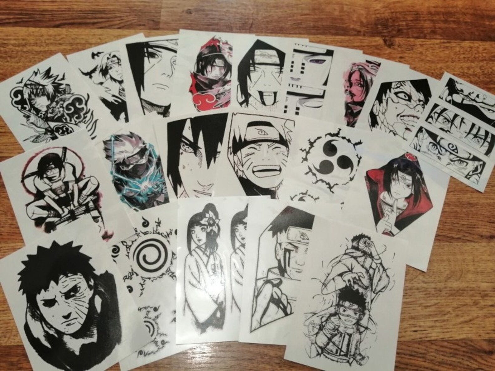 20 Sheets Tattoo Stickers Anime Style Temporary Tattoo | Etsy