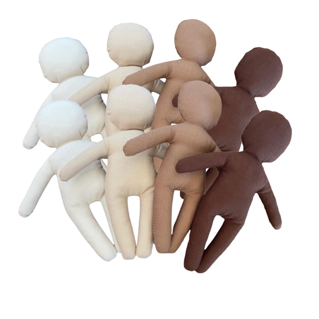 8 Unfinished Mini Rag Dolls: Diverse Skin Tone Set of 8, DIY Craft (4 ...